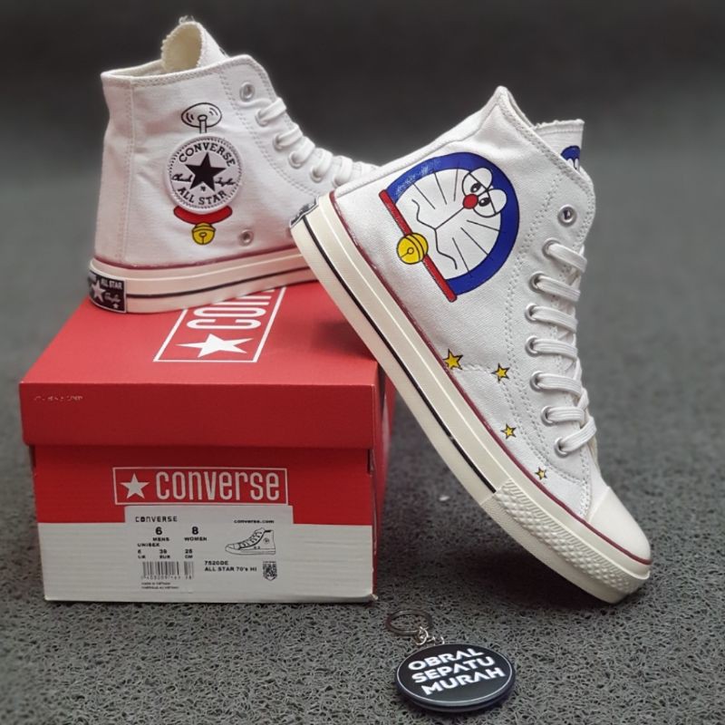 Jual OBRAL SEPATU CONVERSE 70S HIGH X DORAEMON KARAKTER PUTIH SOL ...