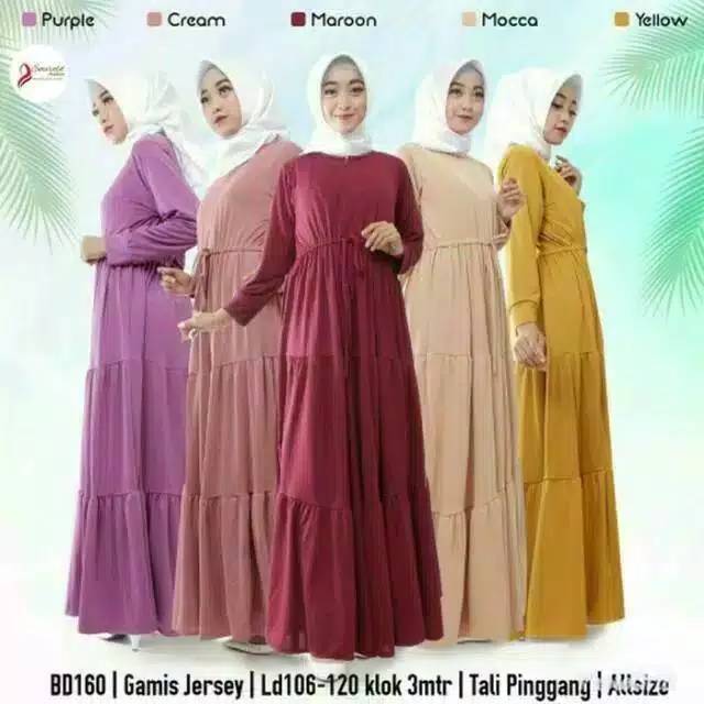 Jual Homey dress GAMIS POLOS JERSEY CANDA SUSUN SERUT MAYUNG SUPER ...