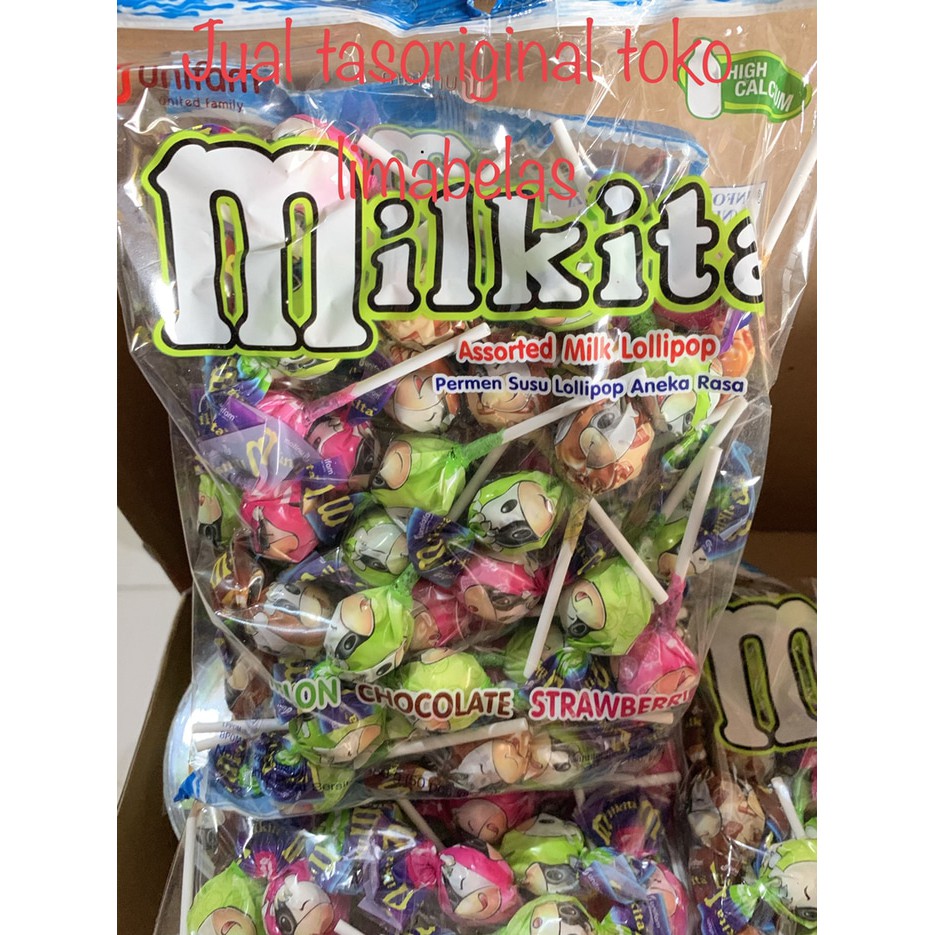Jual Permen Milkita Lollipop permen tangkai isi 50 Pcs HHR361 | Shopee ...