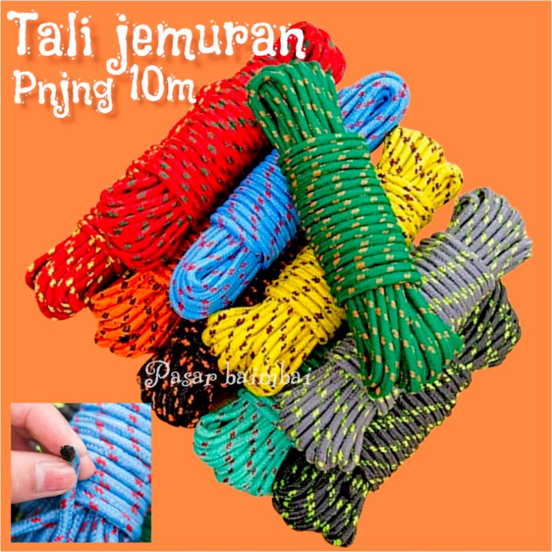 Jual TALI JEMURAN 10M TALI TAMBANG NYLON BUAT JEMURAN BAJU TALI POT ...