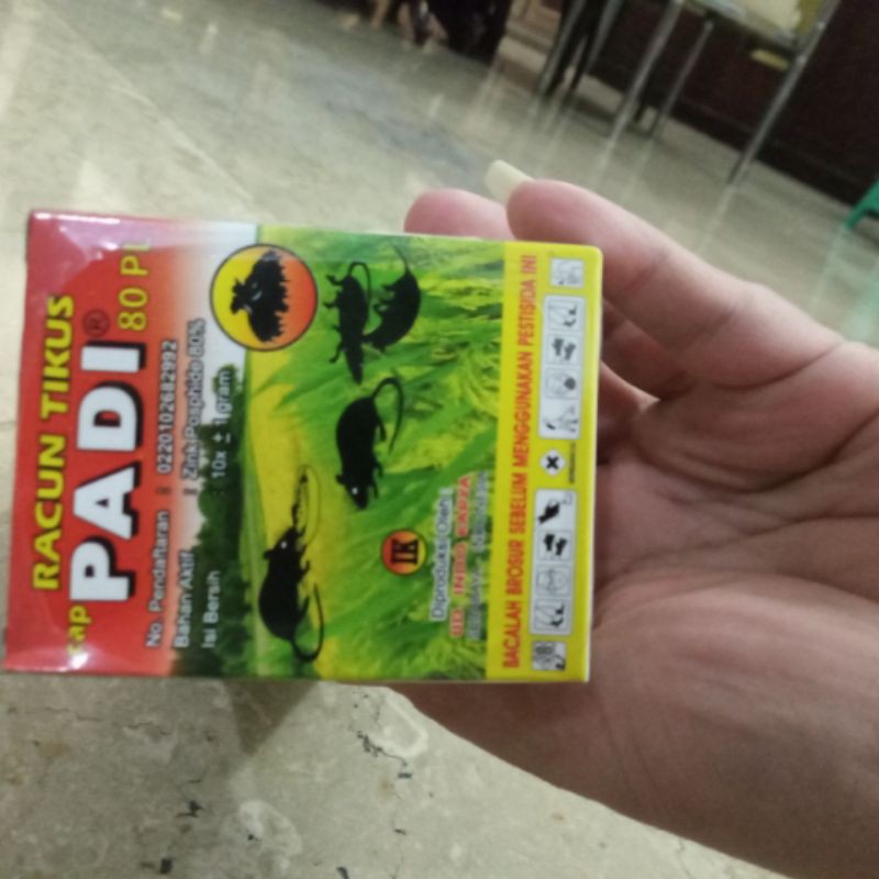 Jual Racun Tikus Cap Padi 1 kotak isi 10 sachet pestisida hama tikus ...