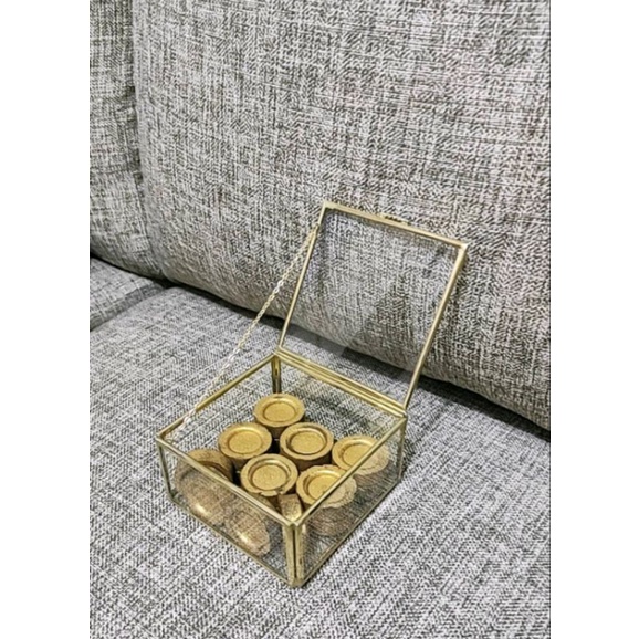 Jual Box Kaca tempat arang Panjang : 10 cm , Lebar : 10 cm , Tinggi : 5 ...