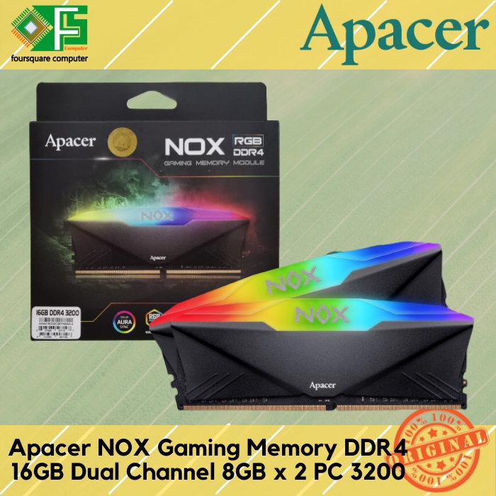 Jual Ram Apacer NOX Gaming RGB Memory DDR4 16GB Dual Channel 8GB x 2 PC ...