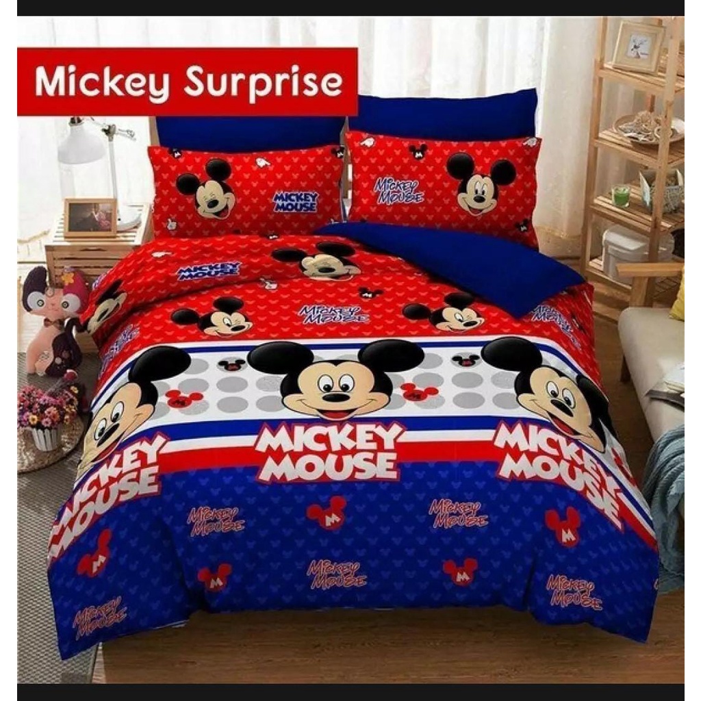 Jual SPREI KARAKTER ANAK MOTIF MICKEY MOUSE WARNA MERAH UKURAN NO. 1 ...