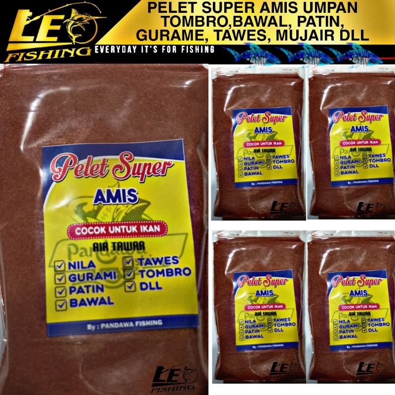 Jual UMPAN PELET PANDAWA SUPER AMIS 145G UMPAN IKAN TOMBRO PATIN GURAME ...