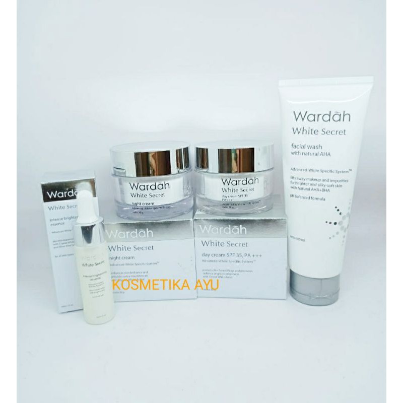 Jual WARDAH White Secret Paket Series / cream Wardah Pemutih /Paket B ...