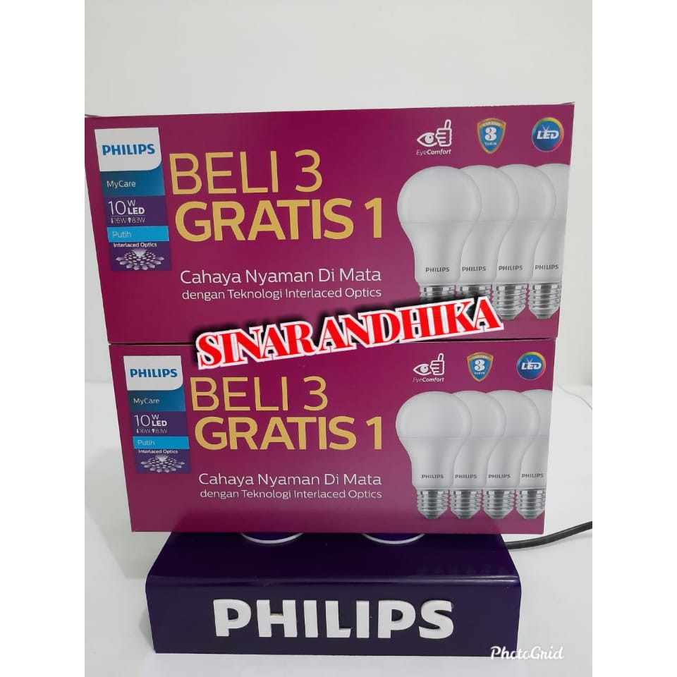 Jual LAMPU PHILIPS LED 10 WATT PACK | Shopee Indonesia