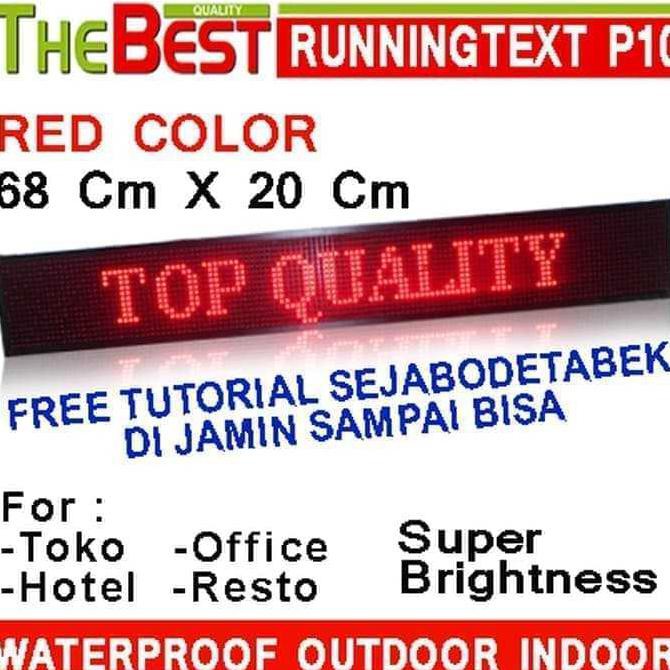 Jual RUNNINGTEXT / RUNNING TEXT / REKLAME TOKO / TULISAN BERJALAN ...