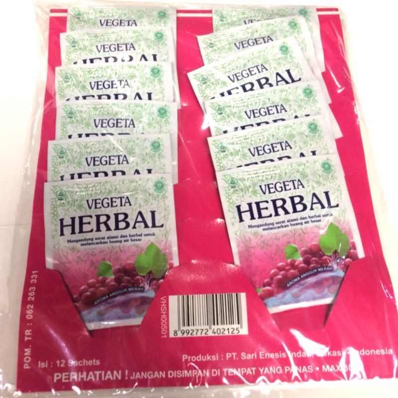 Jual VEGETA HERBAL 12 SACHET | Shopee Indonesia