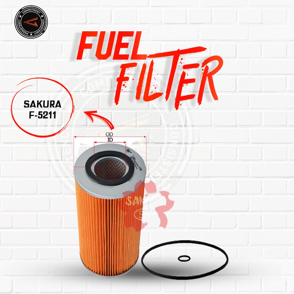 Jual Sakura Fuel Filter F-5211 / F5211 / Sakura Filter Oli Yanmar ...