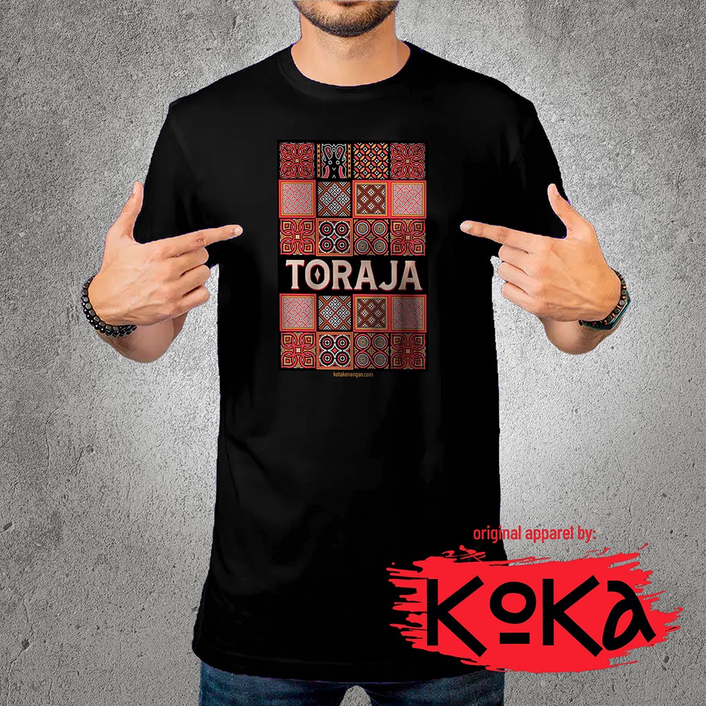Jual T-Shirt Distro Premium - BATIK KHAS - Kaos Khas Tana Toraja - TRJ1 | Shopee Indonesia
