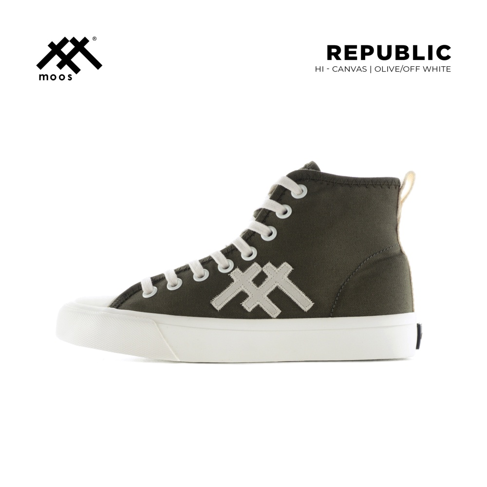 Jual Moos Footwear Hi Republic Olive/Off White | Shopee Indonesia