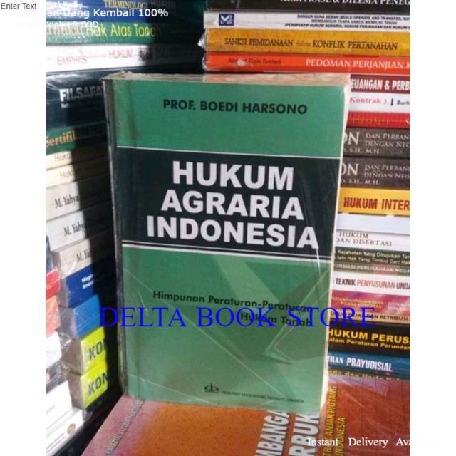 Jual Hukum Agraria Indonesia Himpunan Peraturan - Peraturan Hukum Tanah ...
