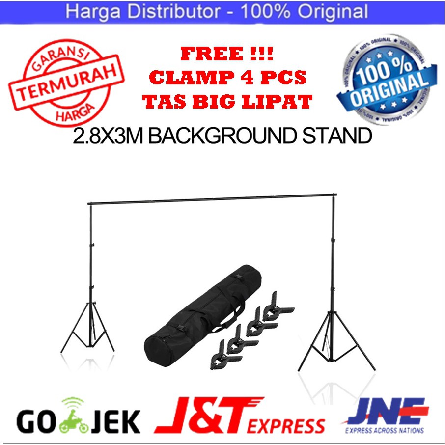 Jual Backdrop Background Stand 1 Bar (280x300cm) Foto Studio | Shopee ...