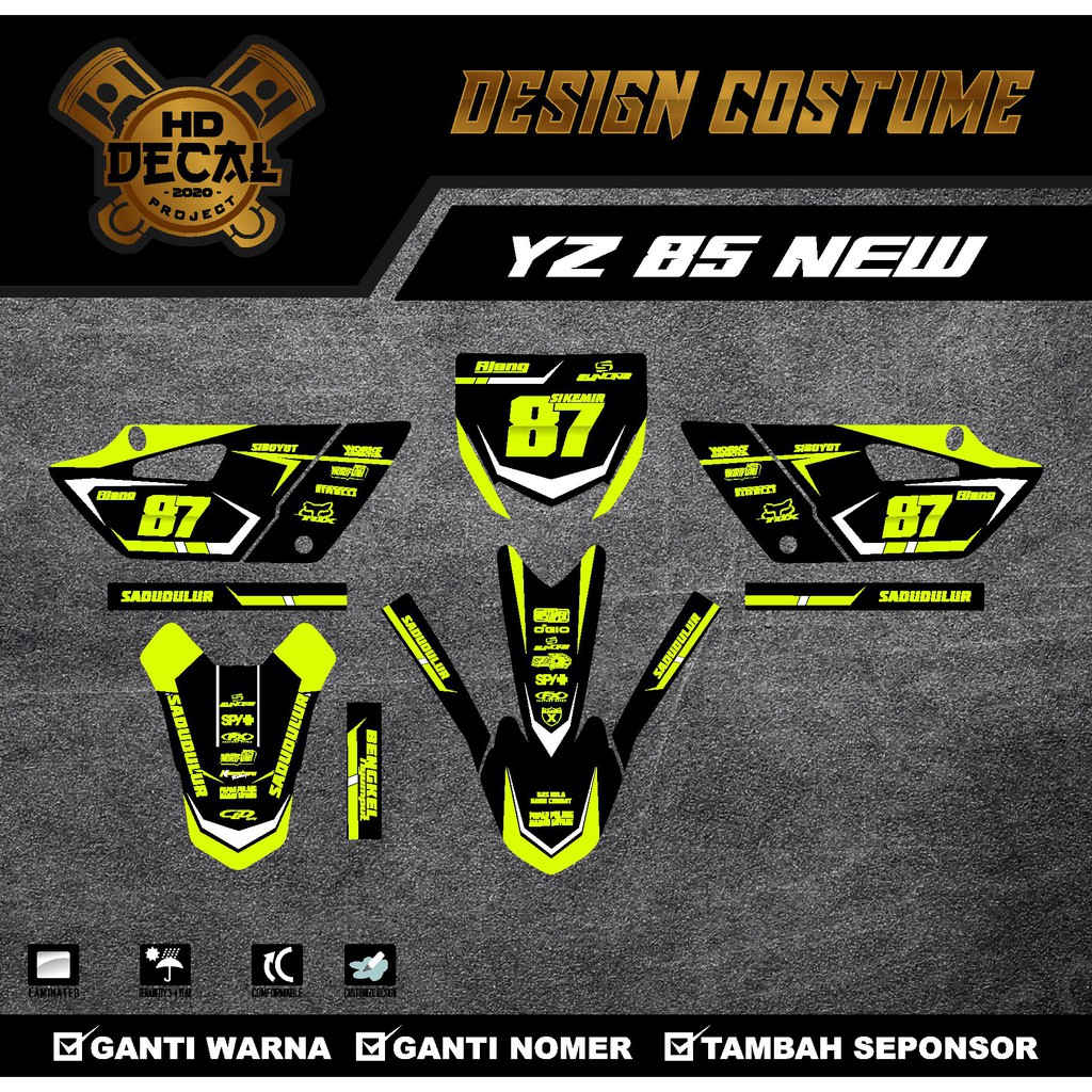 Jual DECAL YZ 85 NEW/ YZ85 LAMA FULL BODY COSTUME DESAIN 014 | Shopee ...
