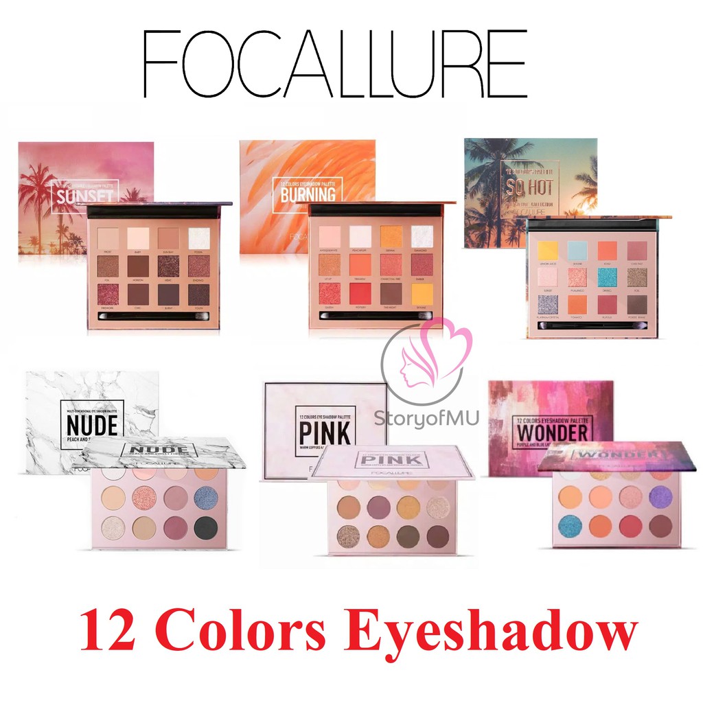 Jual [BPOM] FA50 / FA61 FOCALLURE 12 Shade Colors Eyeshadow Palette ...