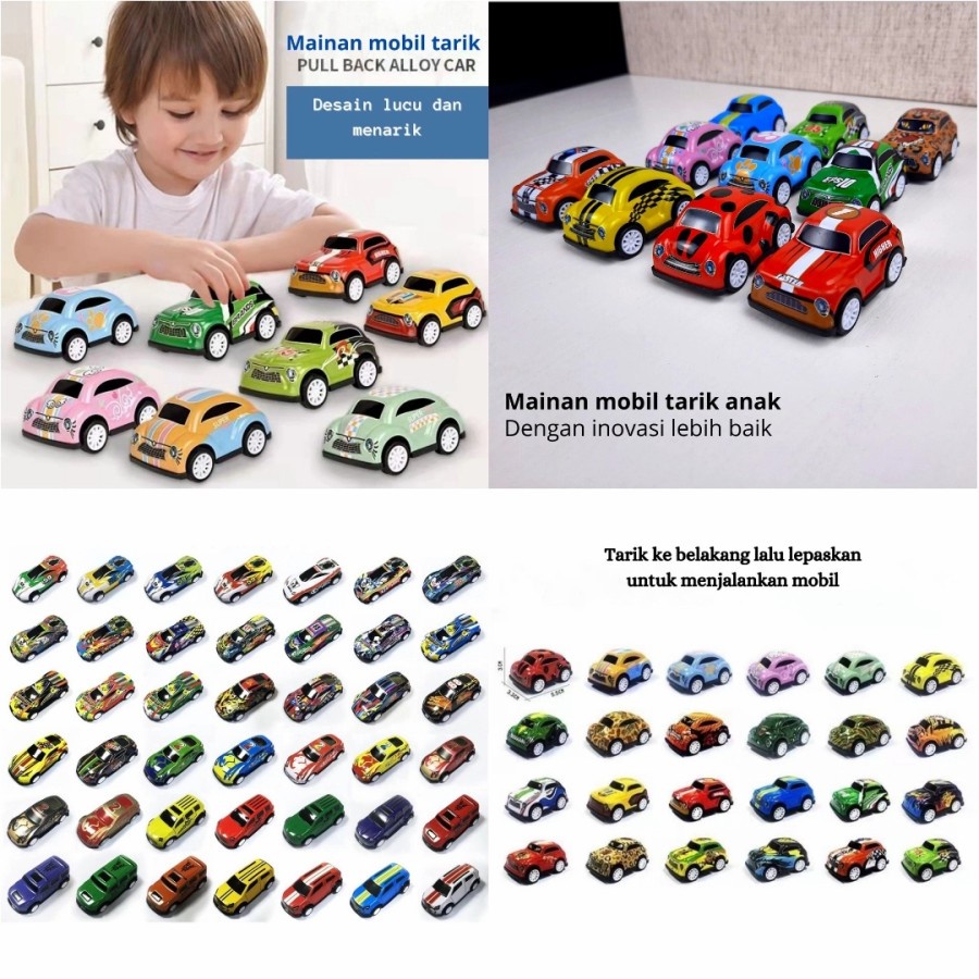 Jual Mainan Mobil mini pull Back warna warni mobil mobilan anak kecil ...