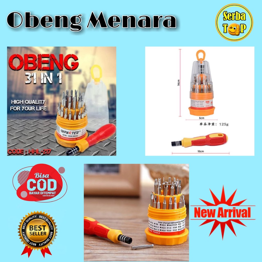 Jual Obeng Menara set 31 in 1 multifungsi set obeng hp lengkap set obeng laptop lengkap mini ...