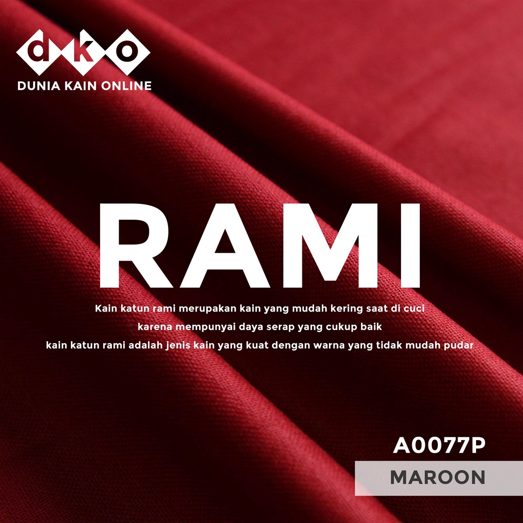 Jual (Last Piece) DKO Kain RAMI Linen Premium Warna Maroon | Shopee ...