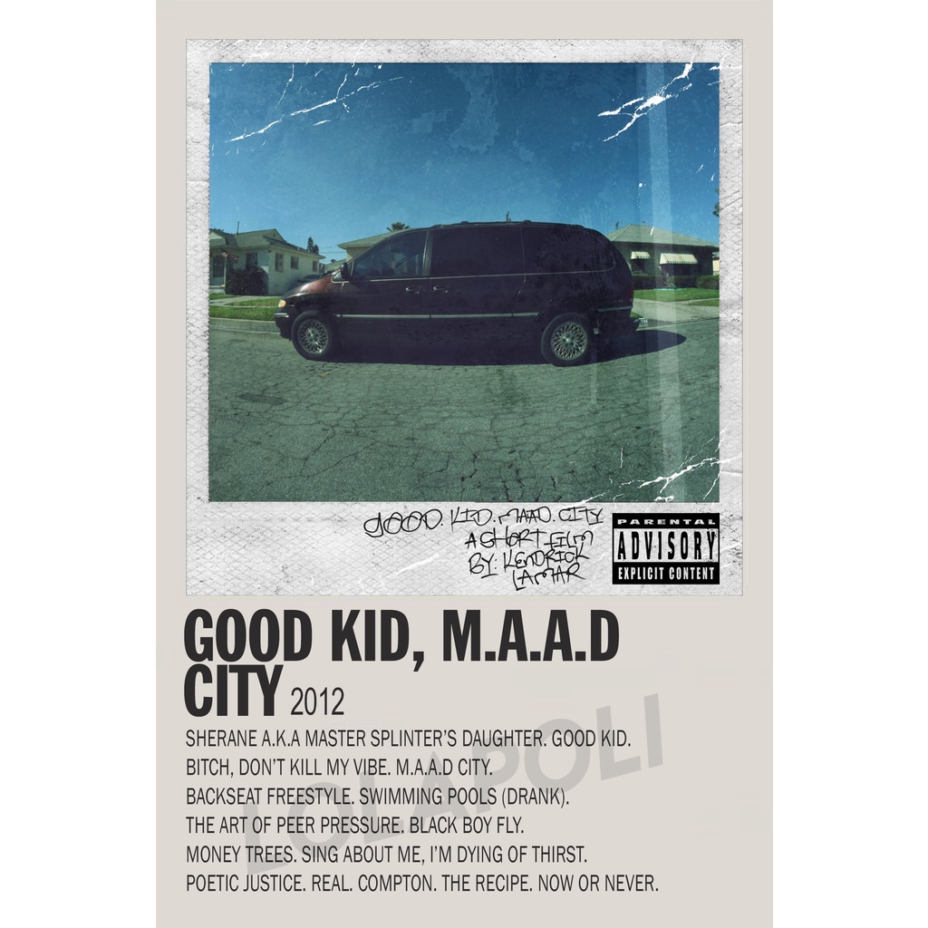 Jual Poster Cover Album good kid, m.A.A.d city - Kendrick Lamar ...