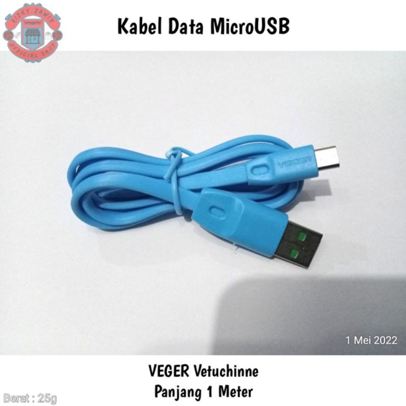 Jual Kabel Data Micro USB merk VEGER Vetuchinne panjang 1 Meter warna ...