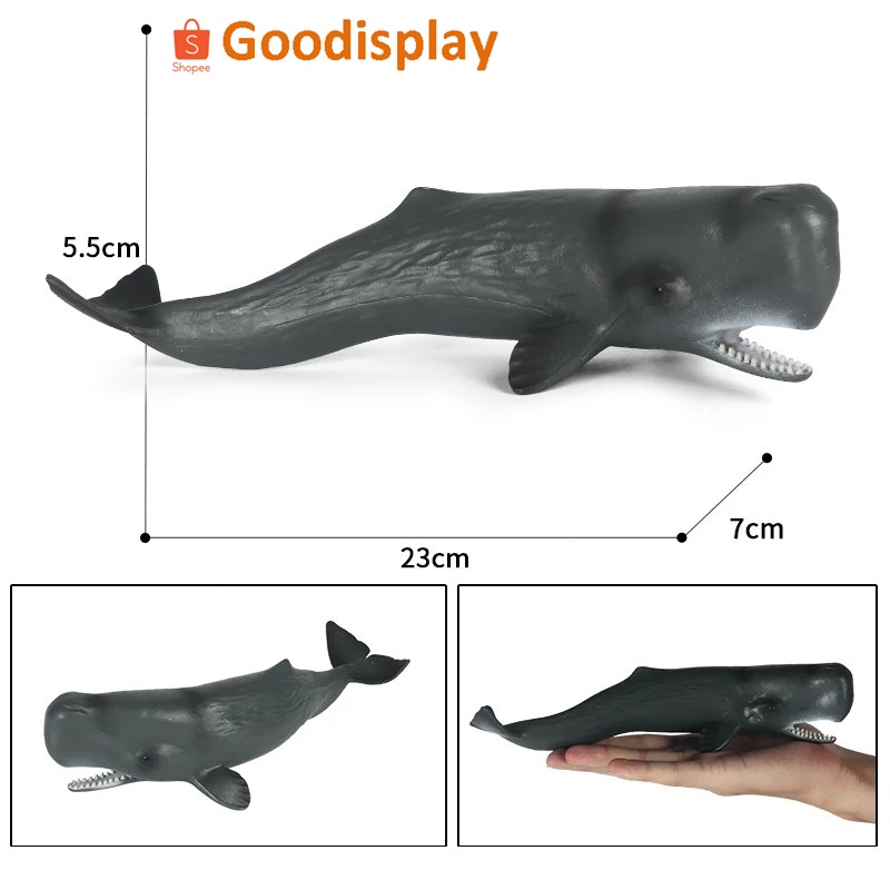 Jual aneka mainan hewan binatang laut miniatur ikan paus hiu orca sperm ...