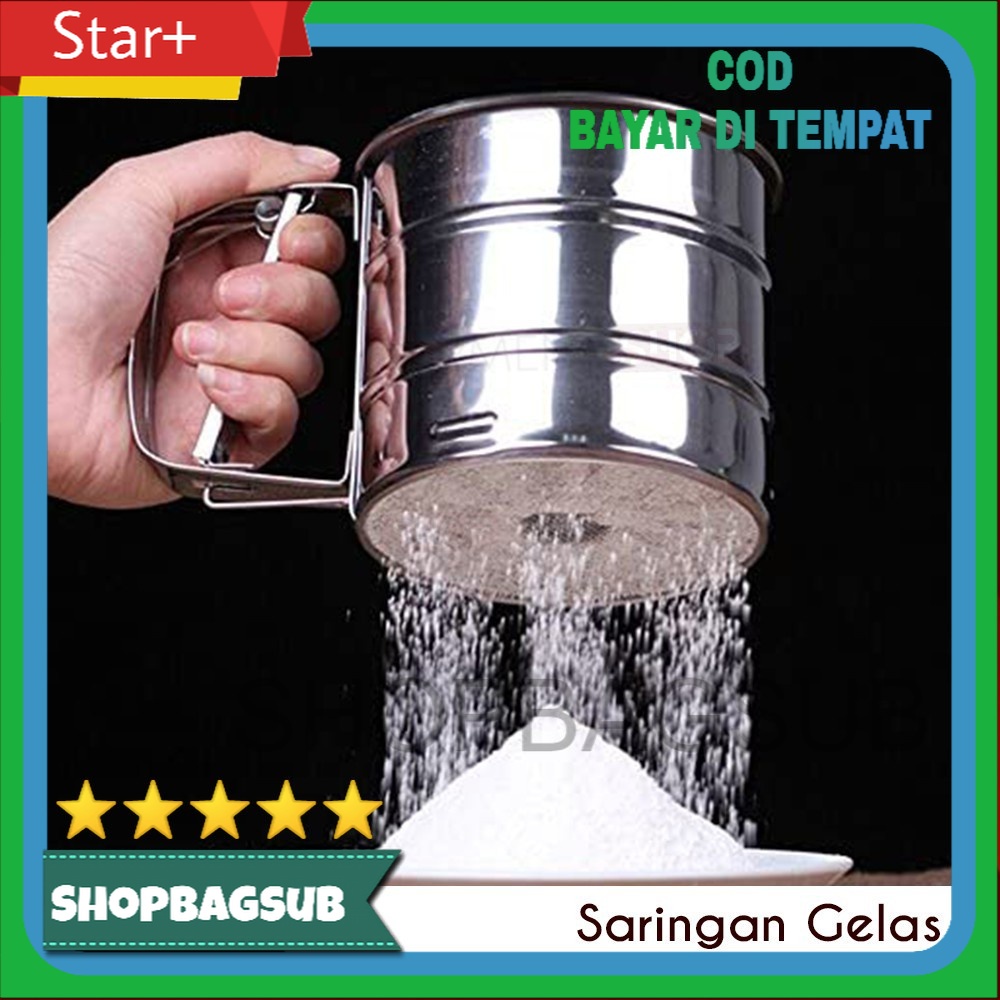 Jual Ayakan Tepung Stainless Alat Saringan Kopi Gula Halus Otomatis ...