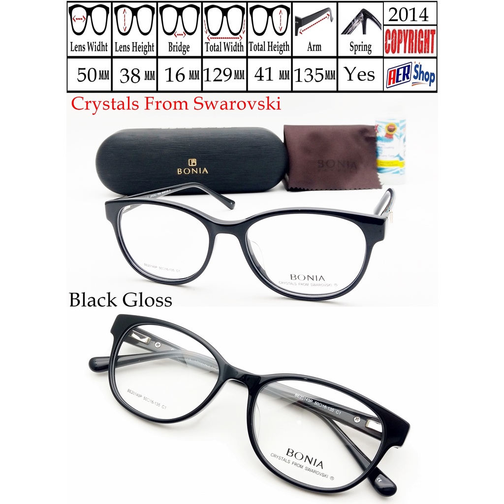 Jual frame new BONIA ORIGINAL CRYSTALS FROM SWAROVSKI kacamata minus ...