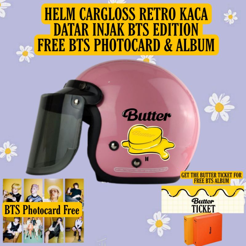 Jual HELM CARGLOSS BTS EDITION FREE BTS PHOTOCARD & ALBUM (HELM KPOP ...
