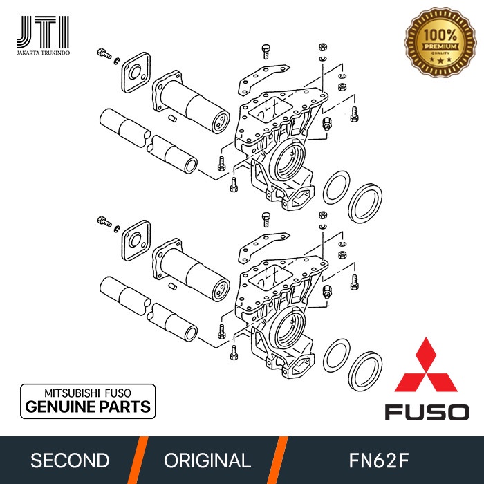 Jual TRUNION SHAFT ASSY PIKULAN MEJA BUGI MITSUBISHI FUSO FN62 6M60 ...