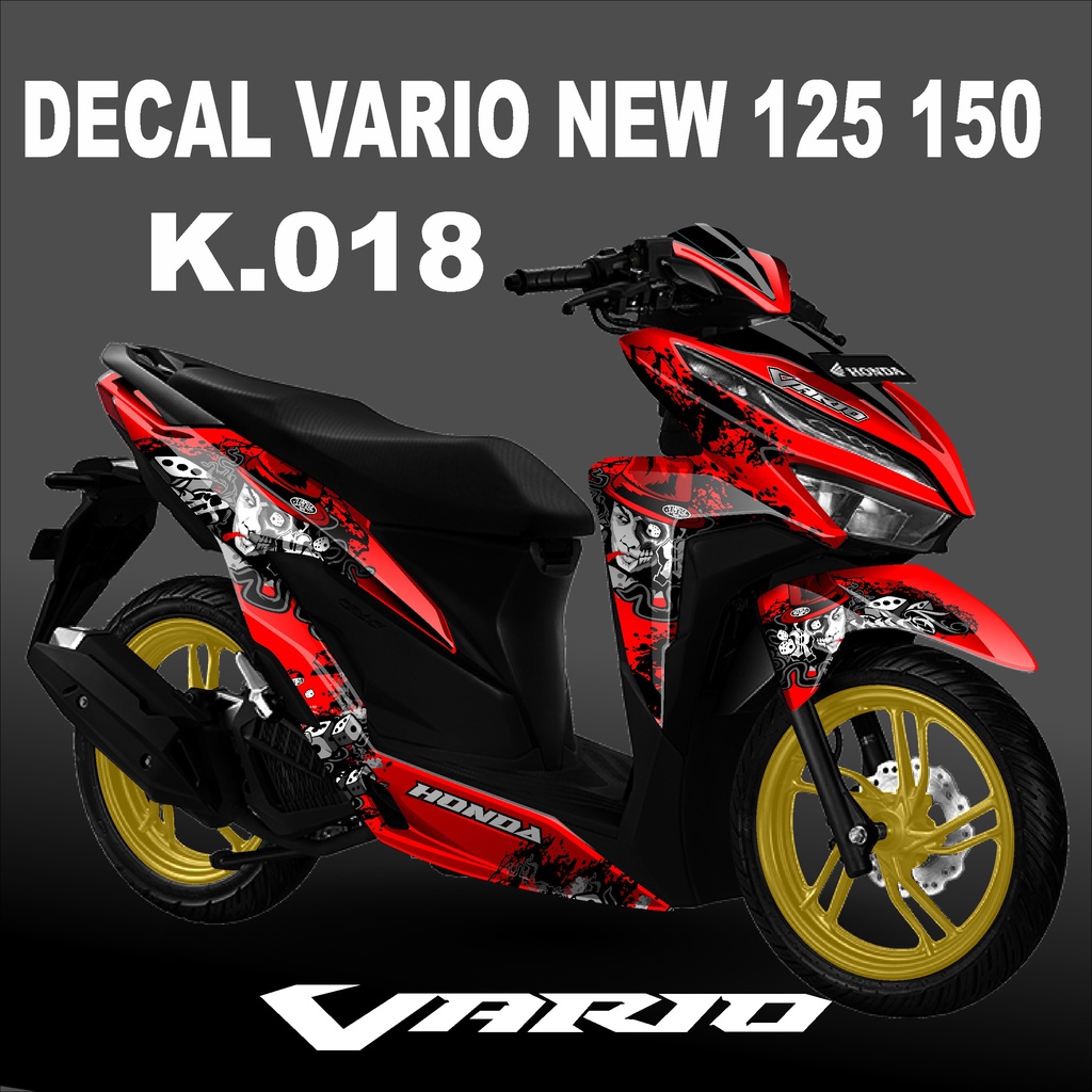 Jual sticker decal ful body motor vario,decal vario new 125/150 k.018 ...