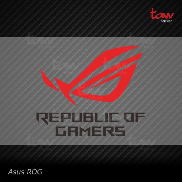 Jual Asus ROG Cutting Sticker Stiker Laptop mobil motor PC Sepeda - 6x5 ...