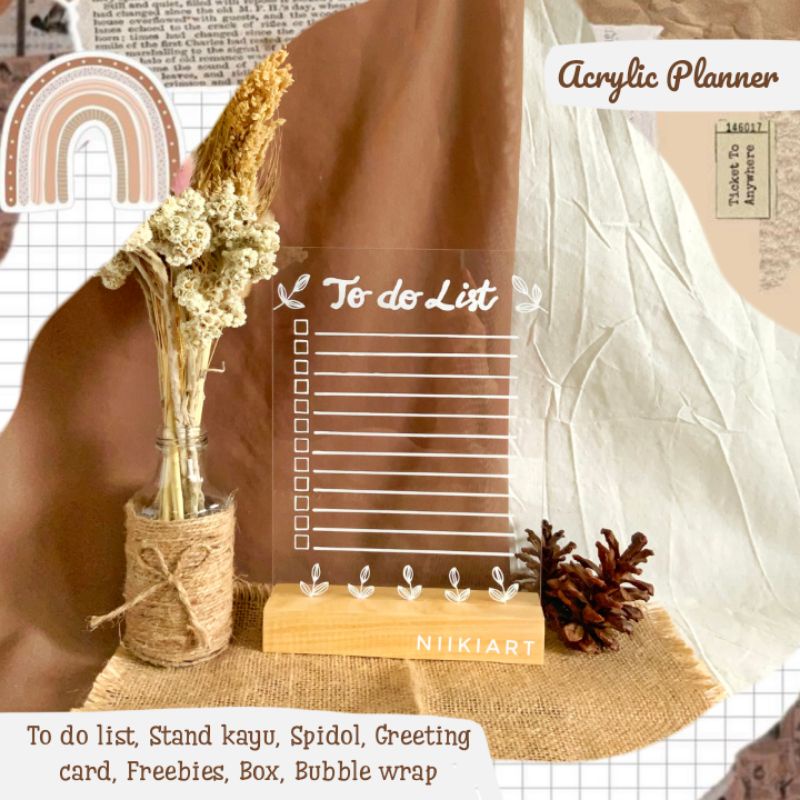 Jual Acrylic Planner A5 | To do List Akrilik Planner | To do list ...