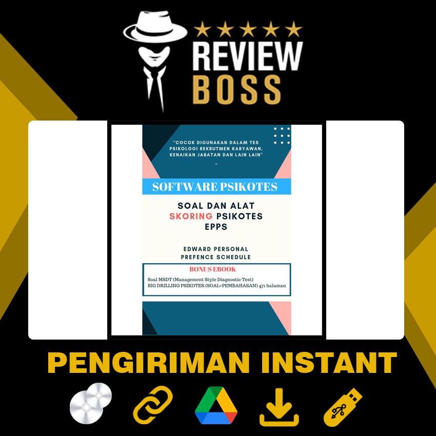 Jual BUNDLE ALAT TEST PSIKOLOGI EPPS PSIKOTES SOAL DAN SKORING ...