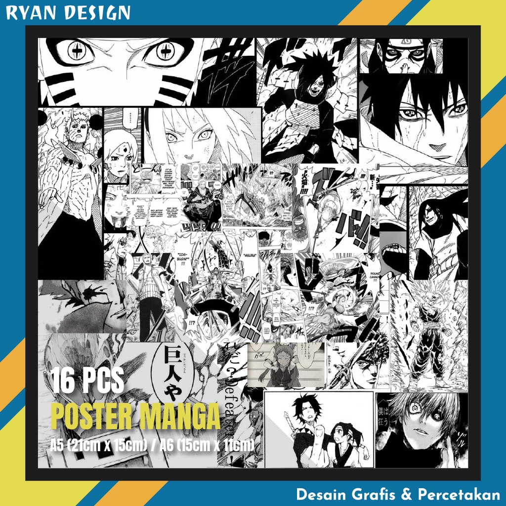Jual Poster Dinding Anime Manga Komik (Isi 16pcs) Poster Anime Dekorasi ...