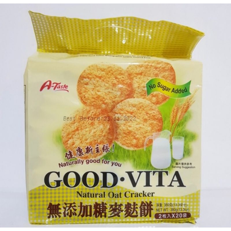 Jual A Taste Good Vita Natural Oat Cracker No Sugar | Shopee Indonesia