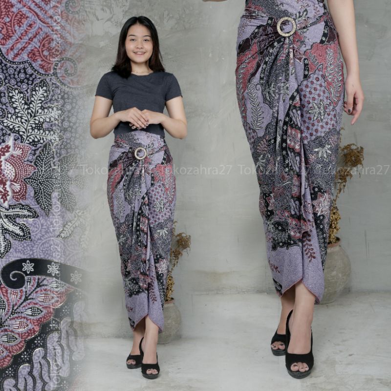 Jual Rok Serut Bawan Kebaya Motif Lingling By Zahratul27 Rok Lilit/Rok ...