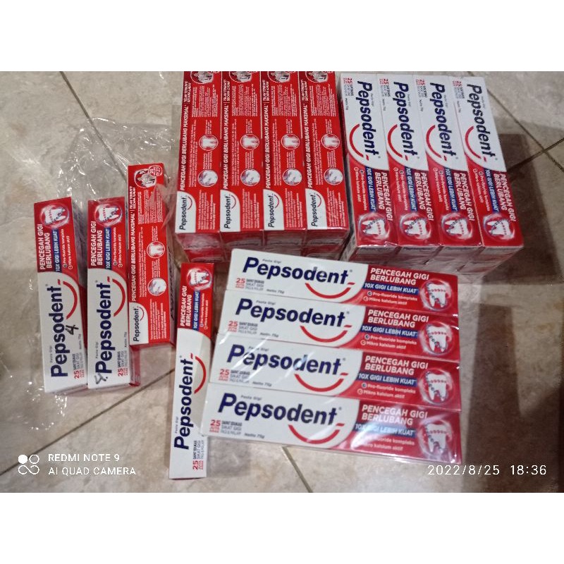 Jual 4pcs Pepsodent Pencegah Gigi Berlubang (merah) 75gr | Shopee Indonesia