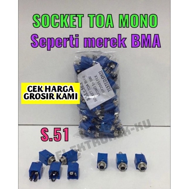 Jual SOCKET TOA MONO BIRU SEGI | Shopee Indonesia