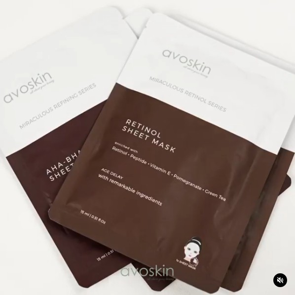 Jual SisterBeauty - Avoskin Sheet Mask (AHA BHA PHA & Retinol Sheetmask ...