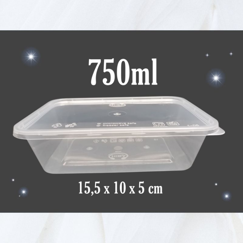 Jual Thinwall Persegi 750ml Food Container Kotak Makan Shopee