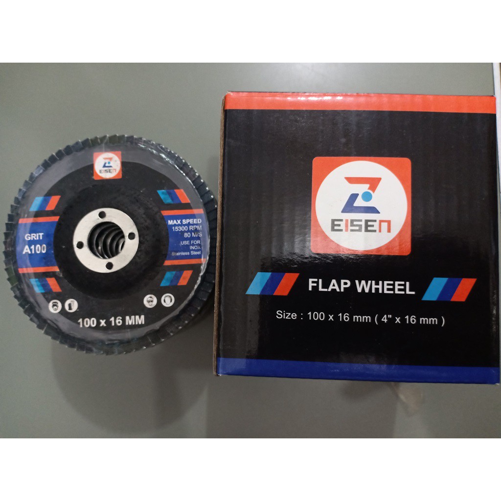 Jual MATA GRENDA BESI EISEN / FLAP DISK / FLAP DISC EISEN 4 INCH x 16MM ...