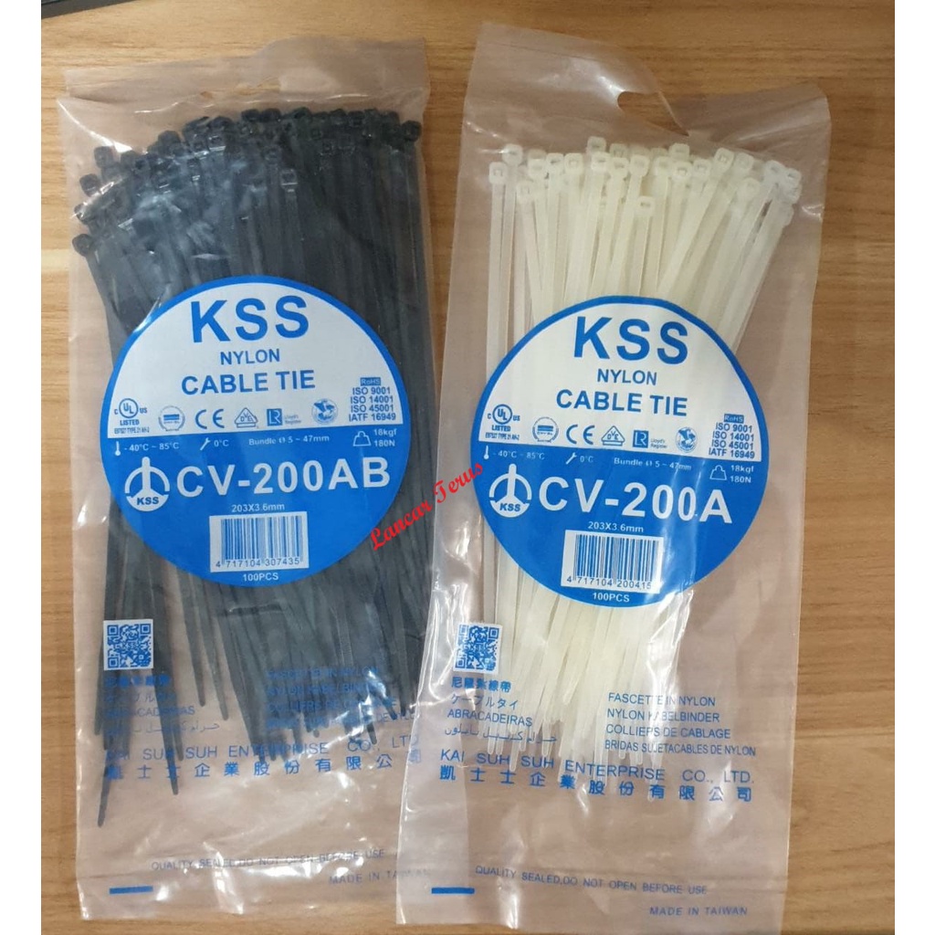 Jual KABEL TIES / KABEL TIS / CABLE TIE CV200 KSS 20CM CV200 20 CM 20CM | Shopee Indonesia
