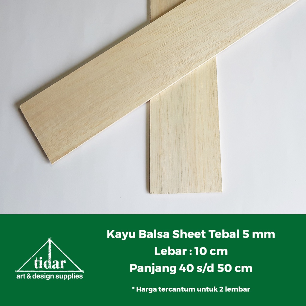 Jual Kayu Balsa Sheet Tebal 5 mm Lebar 10 cm - Balsa Lembaran - Papan | Shopee Indonesia