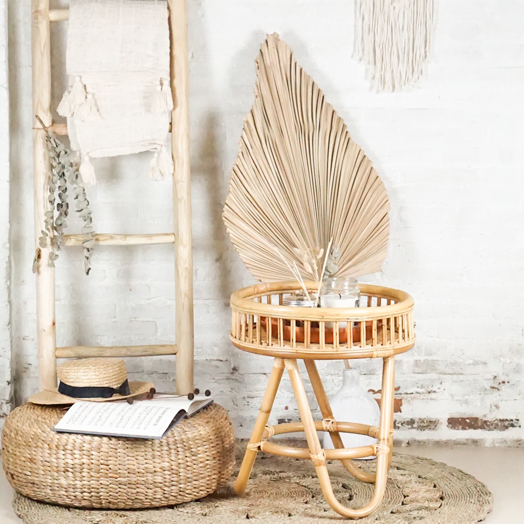 Jual Meja Rotan homEY - Perwara Rattan Slide Table | Shopee Indonesia