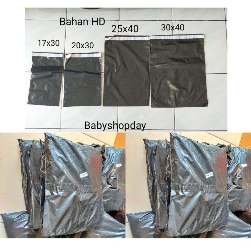Jual Packing Polymailer 30x40 Warna HITAM, packing online shop, plastik ...