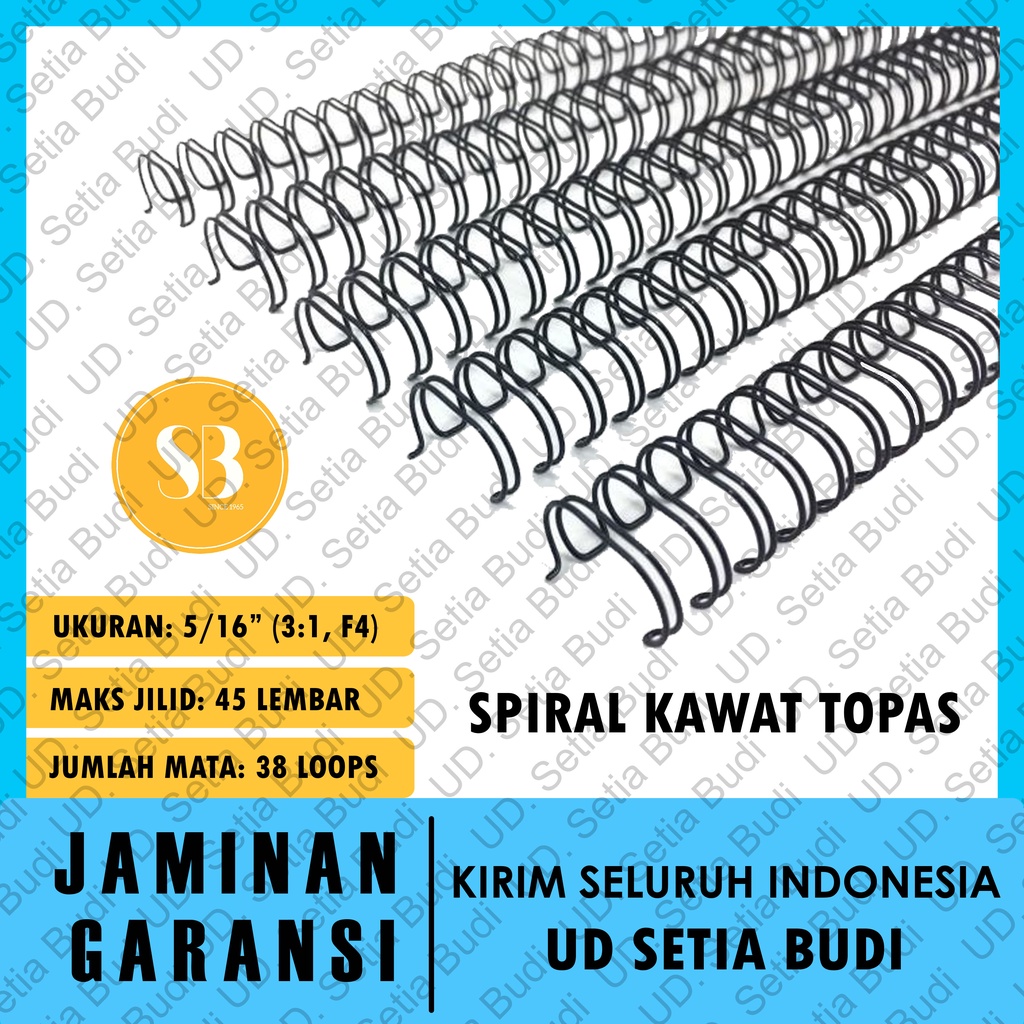 Jual Spiral Kawat Topas 5/16" ( 3:1, F4 ) 1 Kotak ( 100 Batang ...
