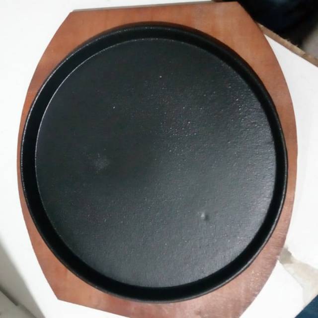 Jual Hot Plate bulat Polos / Piring Steak bulat polos Alas kayu ...