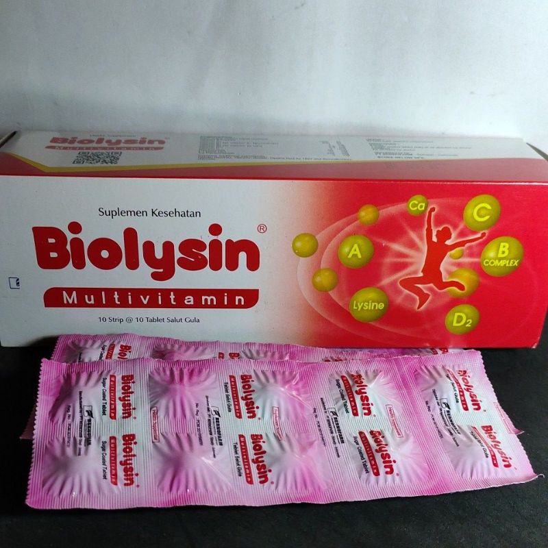 Jual Biolysin tablet multivitamin " harga paket hemat (5) strip/lembar ...