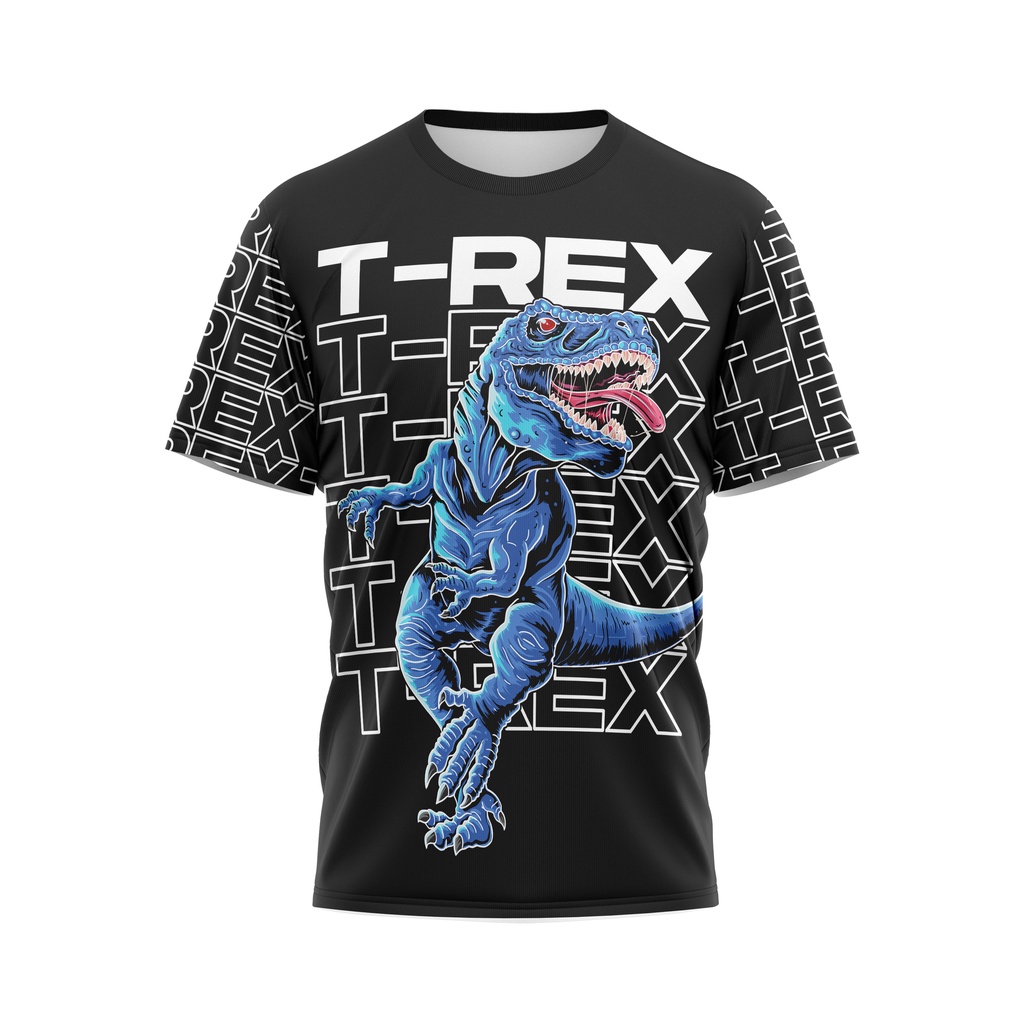 Jual Baju Kaos Tshirt Pria Pattern Dinosaurus T-Rex Full Printing ...